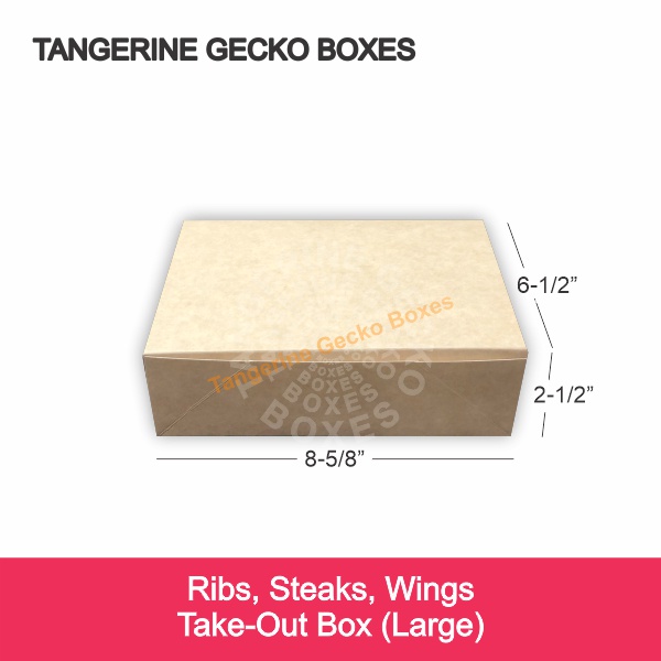 RIBS, STEAKS, WINGS TAKE-OUT BOX (LARGE) - 50 pcs / pack | Shopee ...