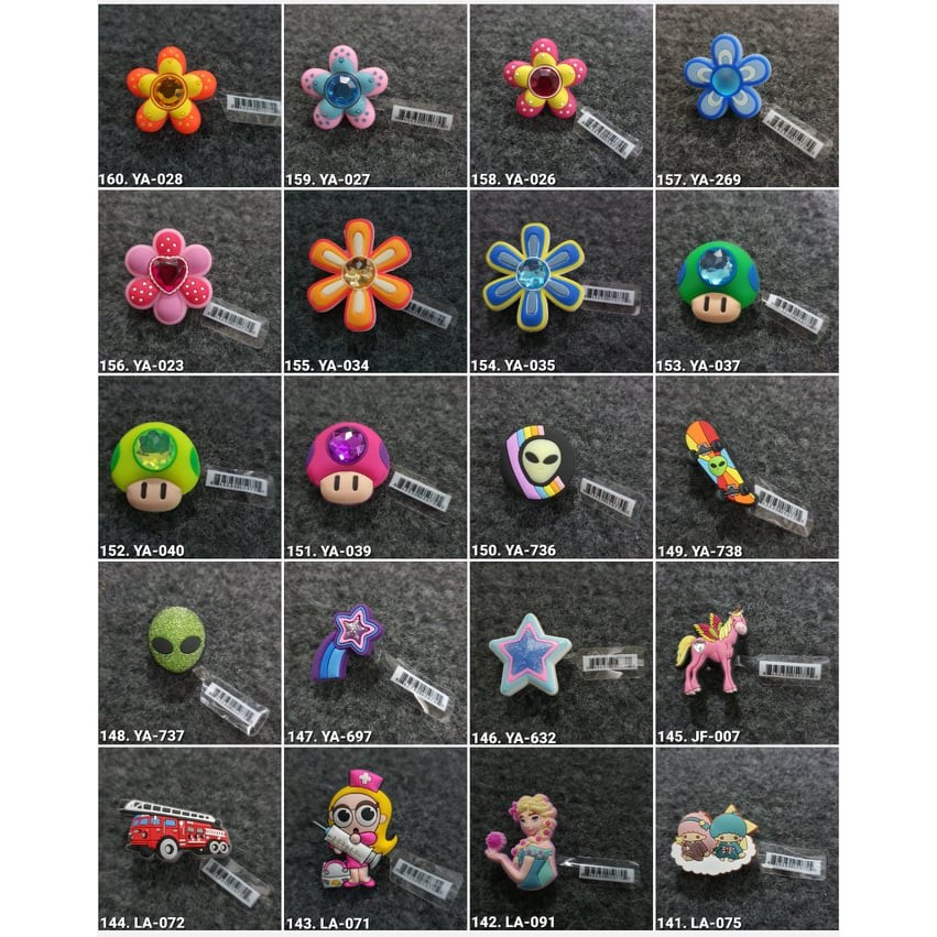 ONHAND Authentic Jibbitz Regular designs 141-160 Hole Shoes Charms ...