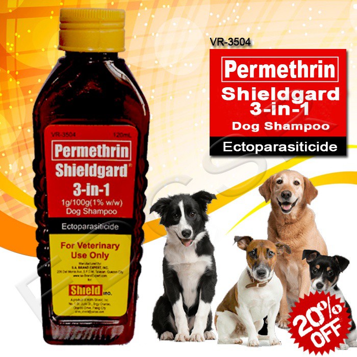(SO) Permethrin Shieldgard 3 in 1 Dog Shampoo - 120ml | Shopee Philippines