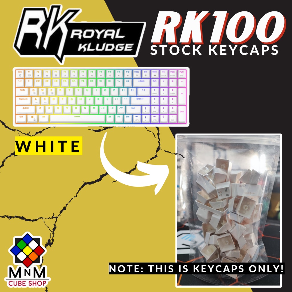 RK Stock Keycaps Royal Kludge rk68+ RK98 RK61 RKG68 RK84 RK100 Black ...