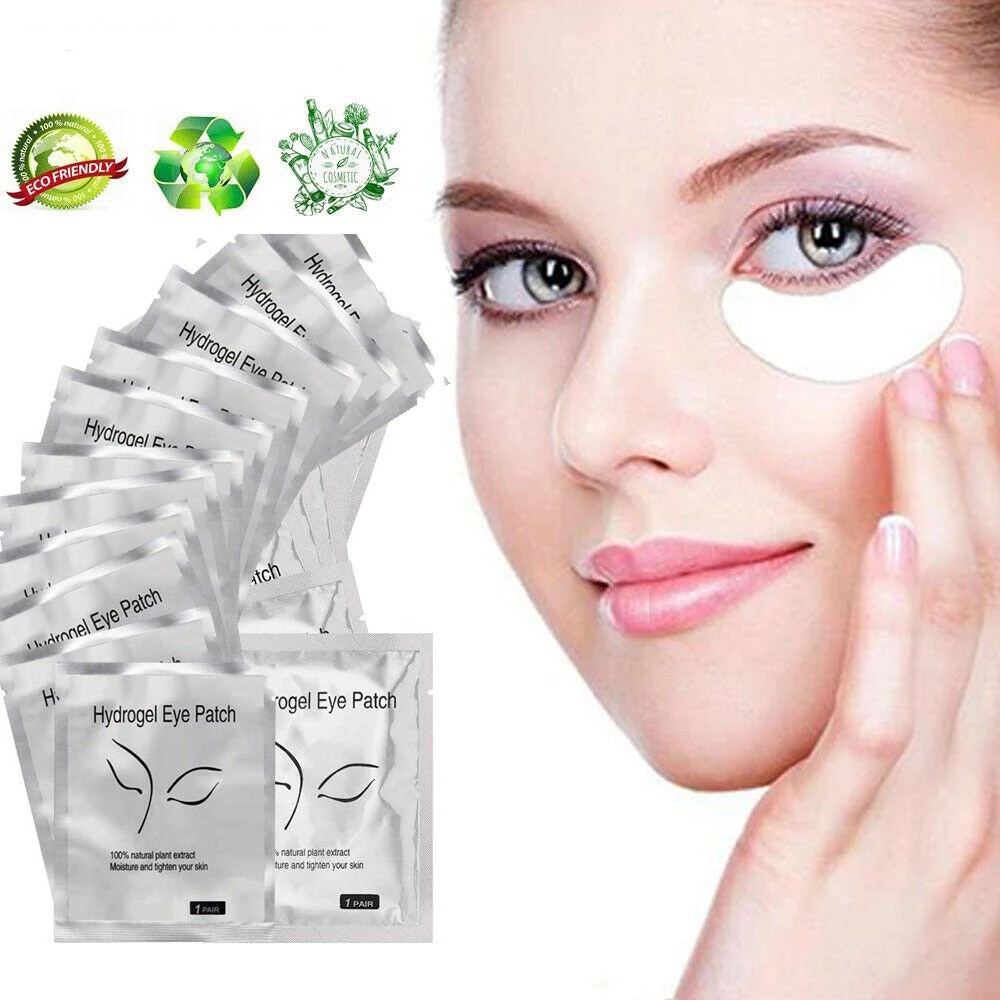 50 Pairs eyelash Patches for Eyelash Extension Eye Pads Silver Under ...
