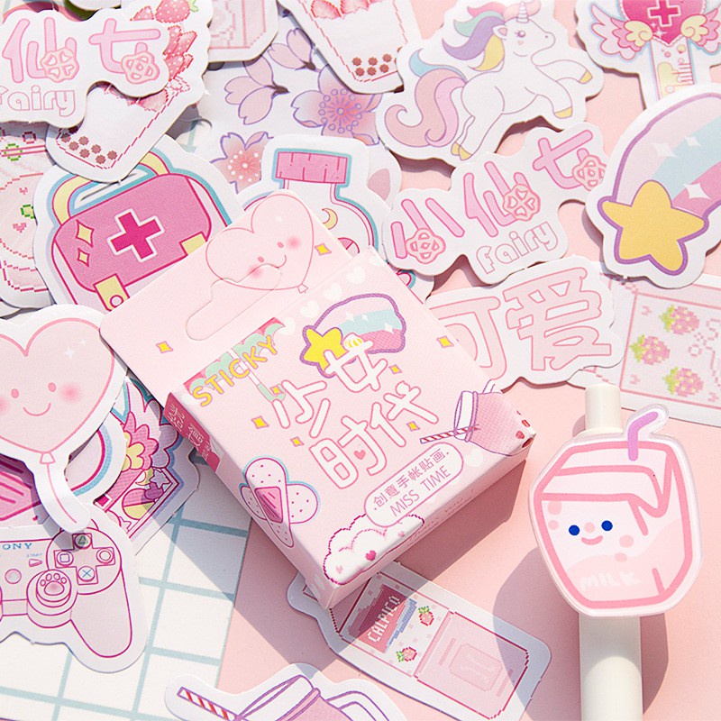 46Pcs/Box Girl Generation Series Sticker Cute Deco Stickers Creativity ...