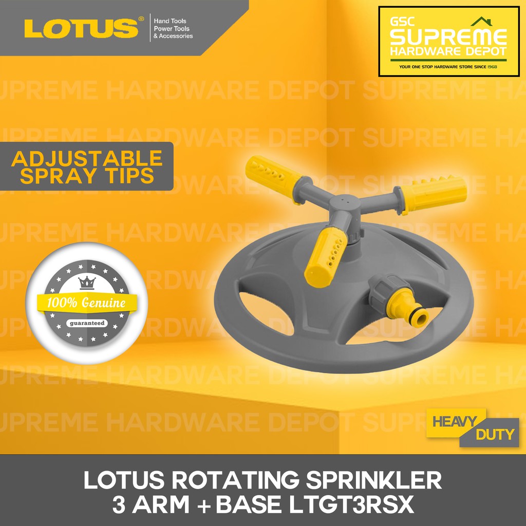Lotus Rotating Sprinkler 3 Arm + Base LTGT3RSX | Shopee Philippines