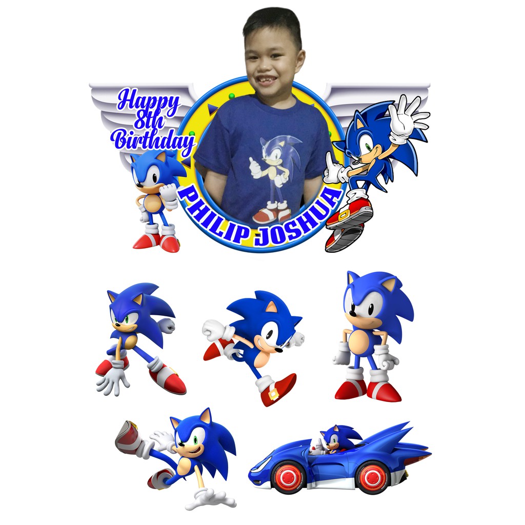 Sonic Theme Cake Topper | Shopee Philippines