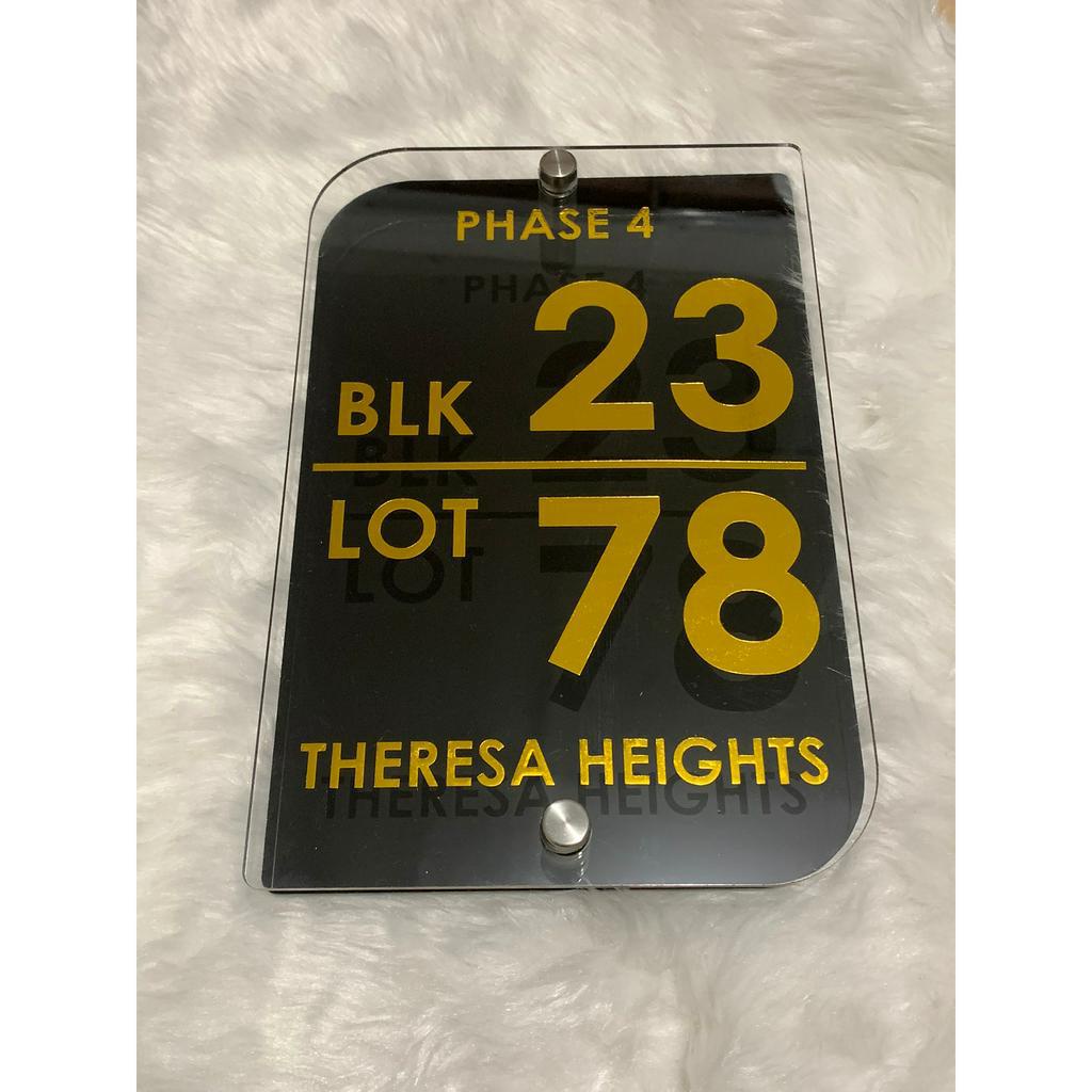 GWorx [Double Layer Acrylic Plate] [A3] Custom Made Home Address Plate ...
