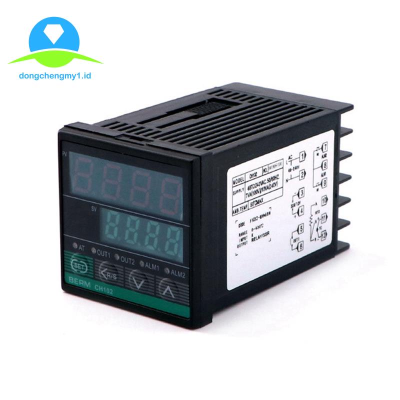 Dual Output SSR and Relay CH102 Two Relay Output LCD Digital PID Intelligent Temperature ...