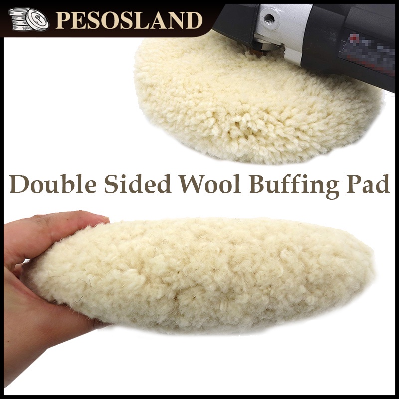 8 Inch/200mm Double Sided Natural Wool Buffing Pad Wool Polishing Pad ...