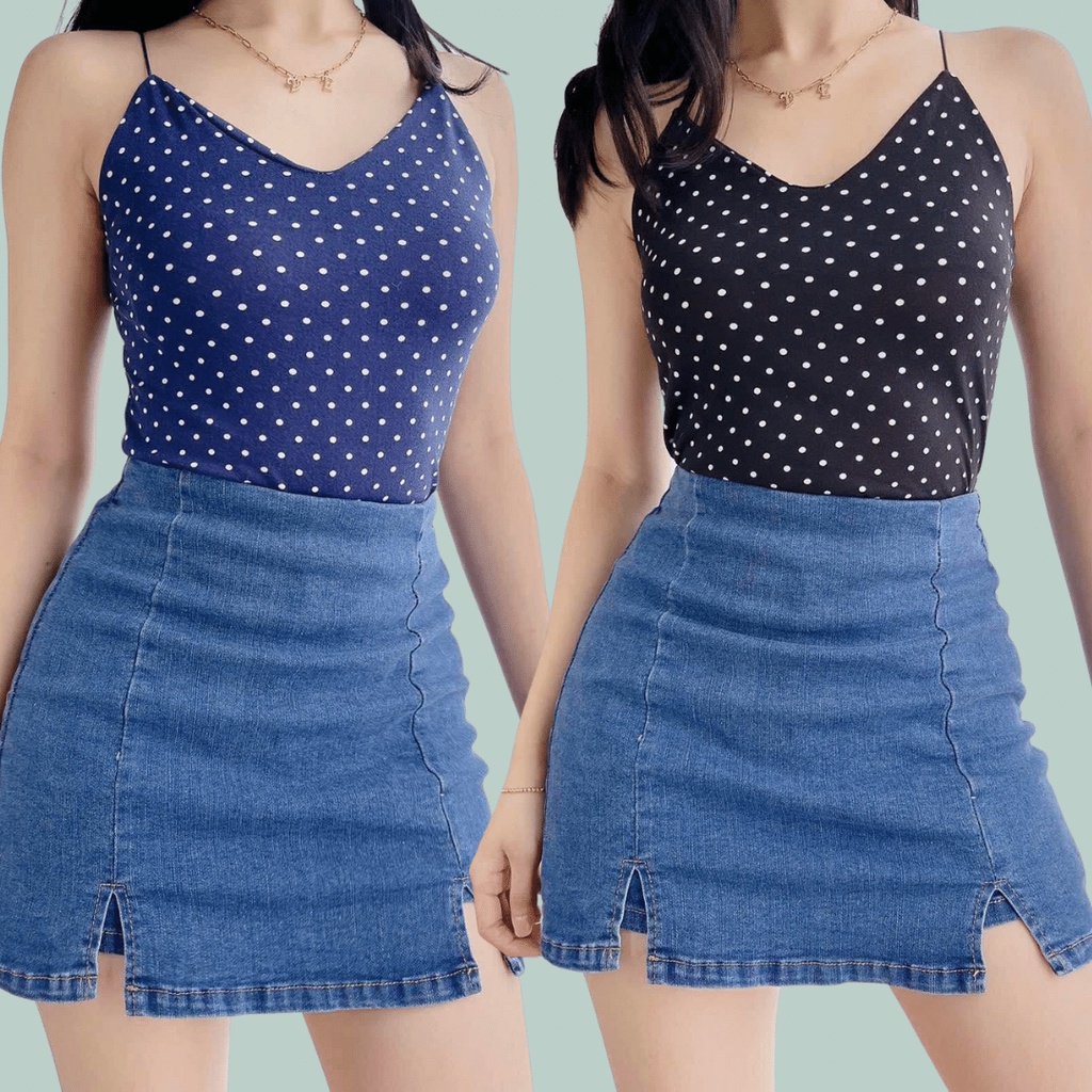 Polka string top for women | Shopee Philippines