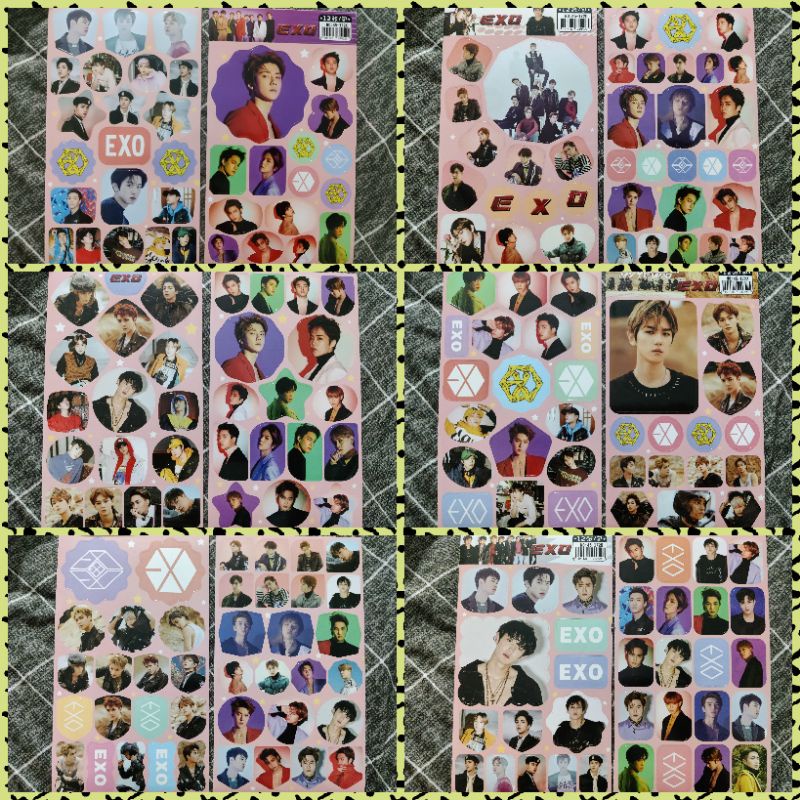 KPOP - EXO Sticker sheets (2 Sheets in a set) | Shopee Philippines
