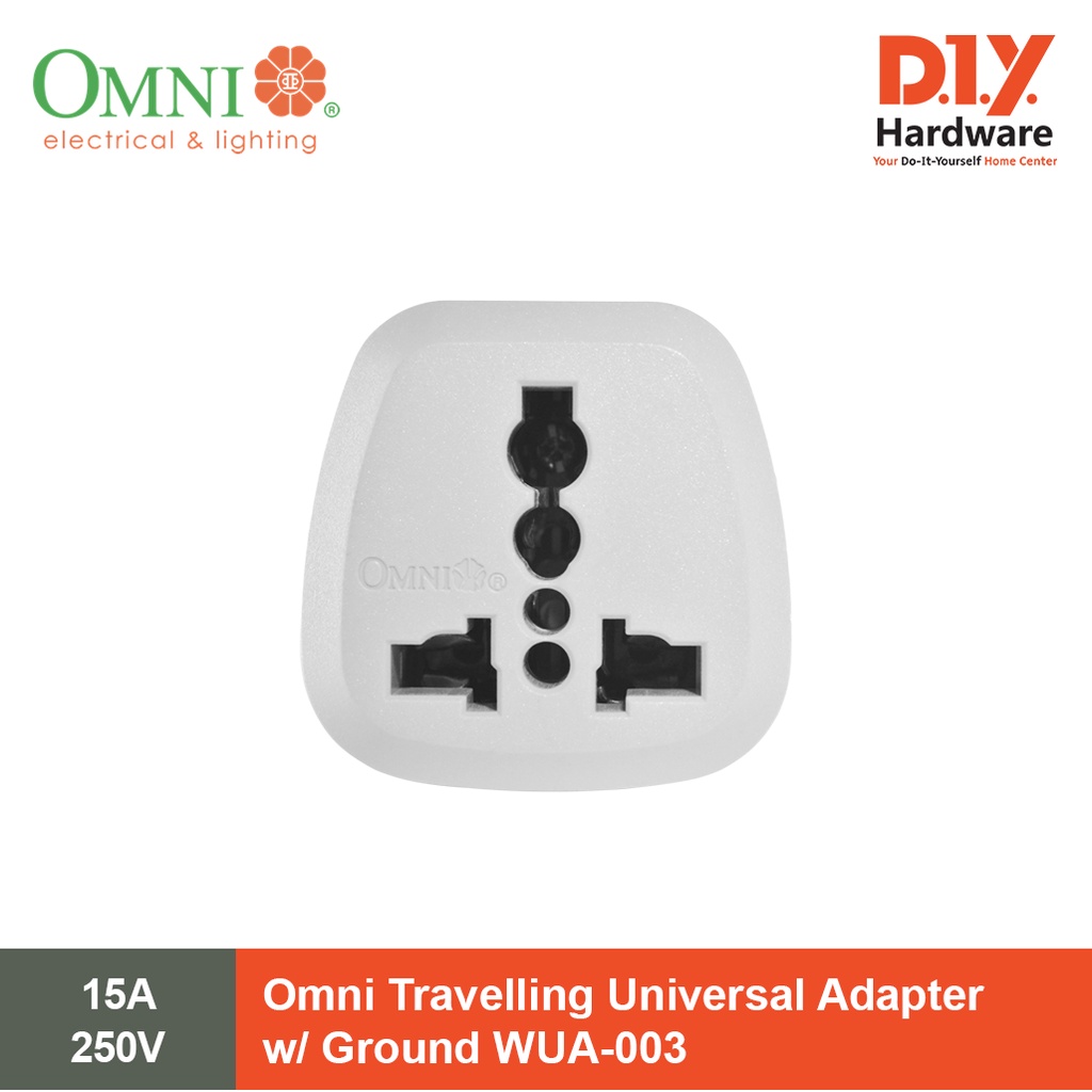Omni Travelling Universal Adapter with Ground WUA-003 | Shopee Philippines