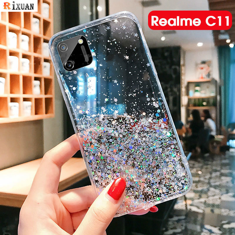Glitter Bling Sequins Case For Realme 8 5G C15 C11 C3 C2 Realme 5i ...