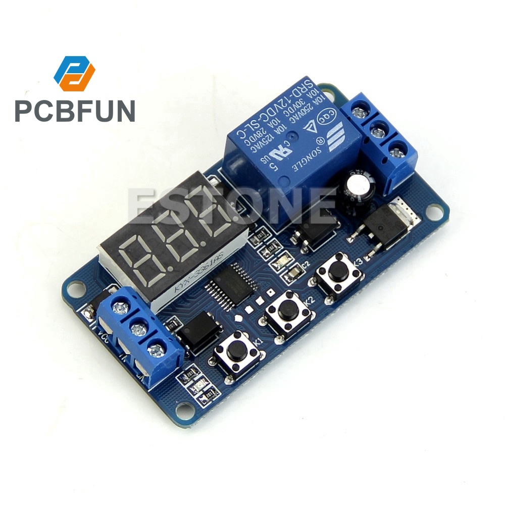 Pcbfun Dc 12V Led Home Automation Delay Timer Control Switch Relay Module Digital Display ...
