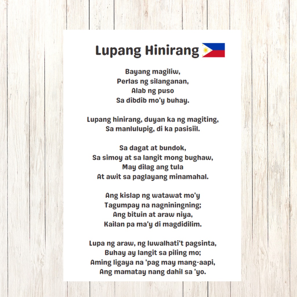 A3 or A4 Tagalog Filipino Set Educational Charts, Poster for kids ...