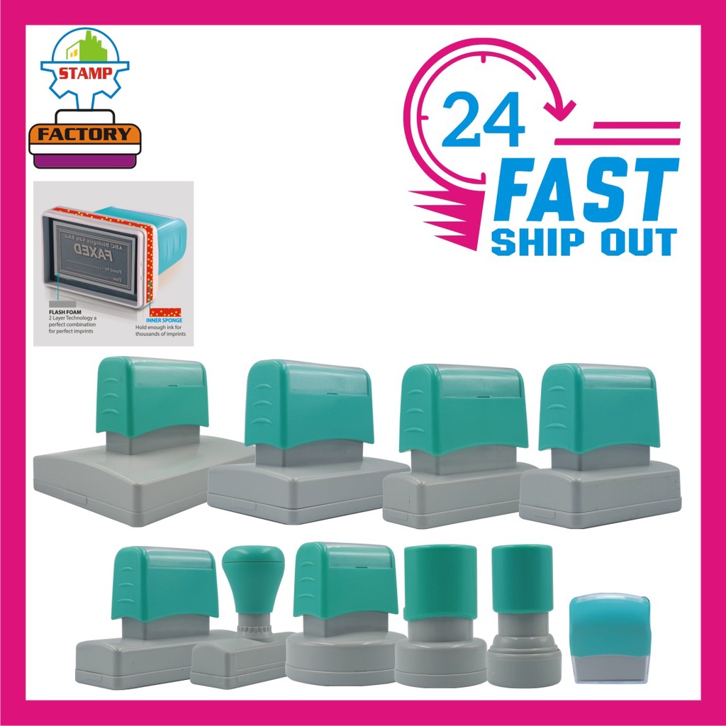 Stamp Cop Nama Stamp Chop Flash Stamp Rubber Stamp | Shopee Philippines