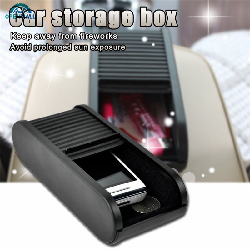 OM Plastic Car Coin Holder Organizer Money Change Debris Storage Box ...