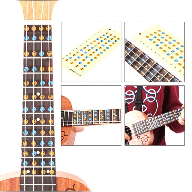 Ukulele Fretboard Scale Sticker Fingerboard Note Label Fret | Shopee ...