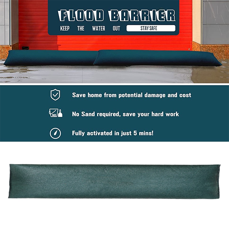 Sandless Sandbag Flood Control Water Activated Flood Barriers Absorbent ...