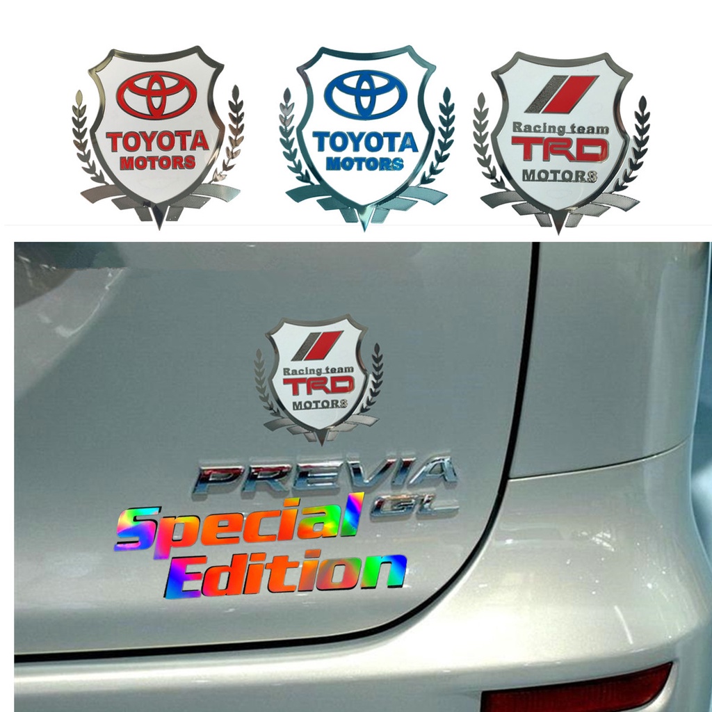 Toyota Sticker TRD Decal Car Aluminum Decal Decoration Window Glass ...