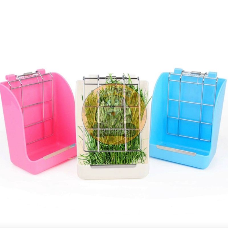 Rabbit Hanging Cage Hay Grass Rack Food Feeder Bowl | Shopee Philippines