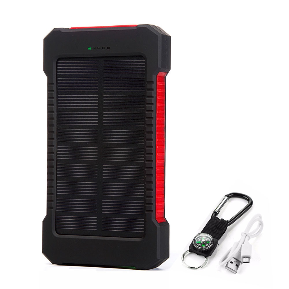 20000mAh Portable External Power Bank Solar Powerbank battery power ...