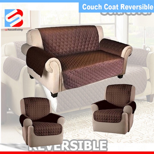 Sofa Cover Couch Coat Reversible Couch Coat Recliner | Shopee Philippines