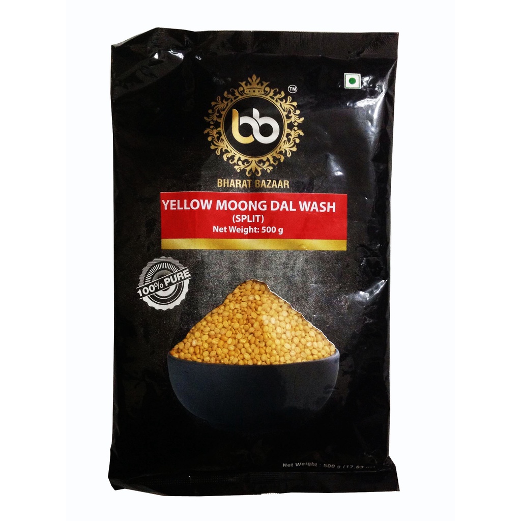 Bharat Bazaar (BB) Yellow Moong Dal Wash (Split) 500g {Made in India ...