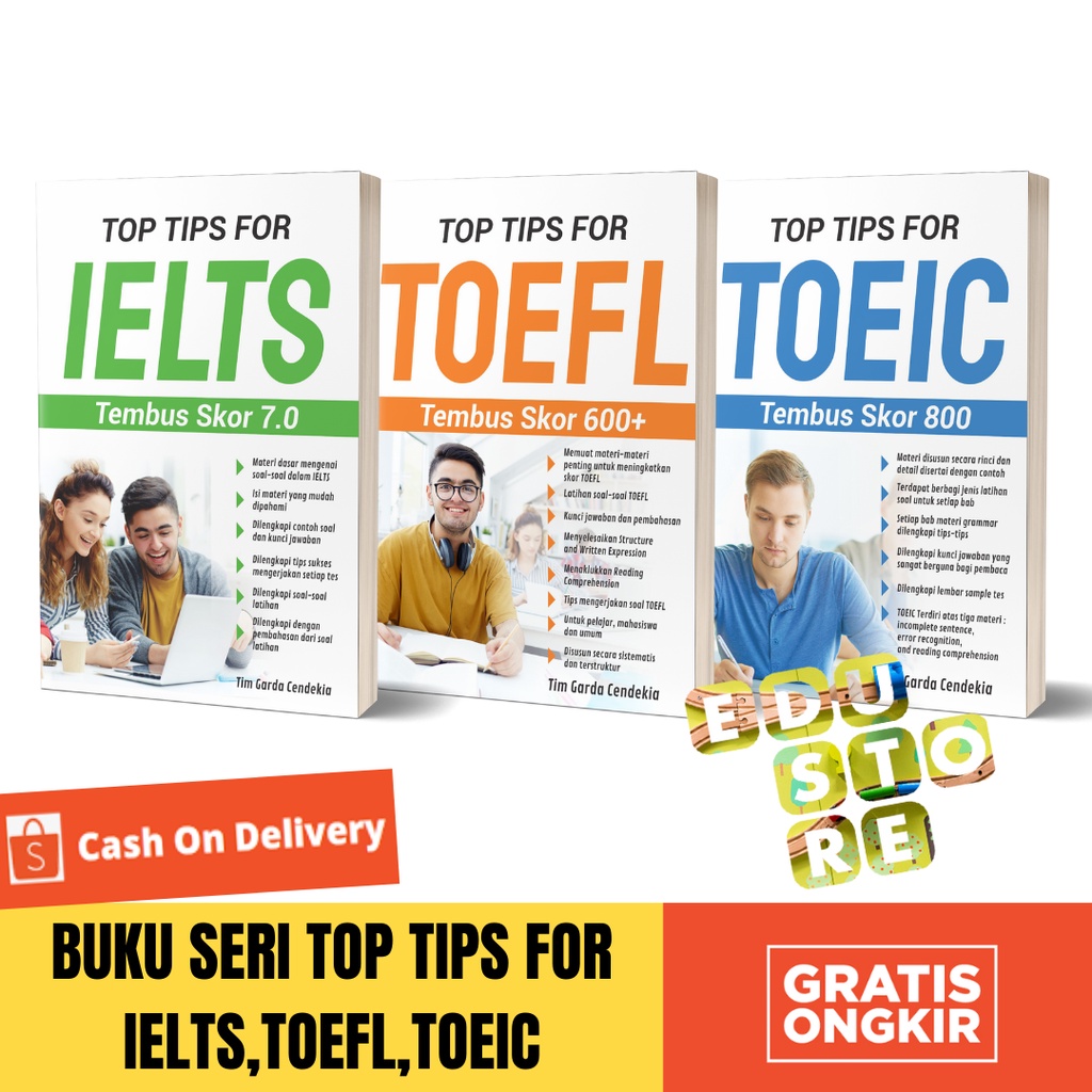 Top TIPS FOR TOEFL English Book Package - IELTS - TOEIC/ | Shopee ...
