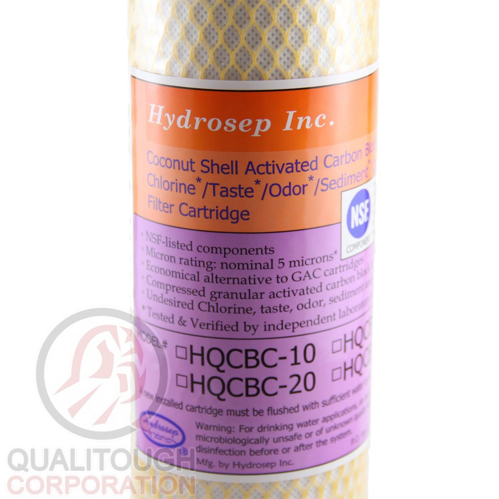 Hydrosep 20" Slim Activated Carbon Block Coconut Shell Filter | Shopee ...