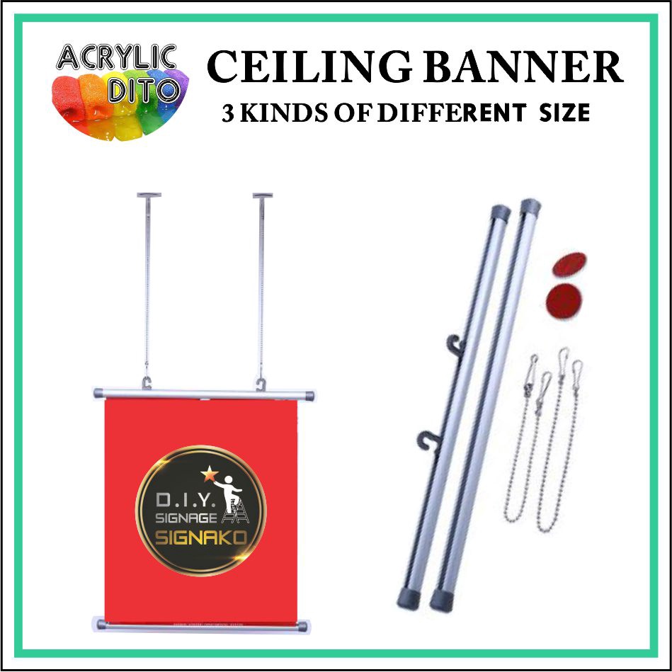 Ceiling Banner / Hanging Tarpaulin Frame Promotion Event Customized ...