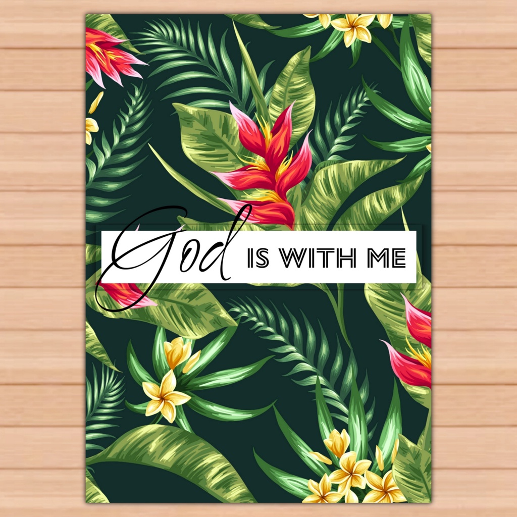 Bible Verse & Flowers Wall Decor Photo Laminated | Shopee Philippines
