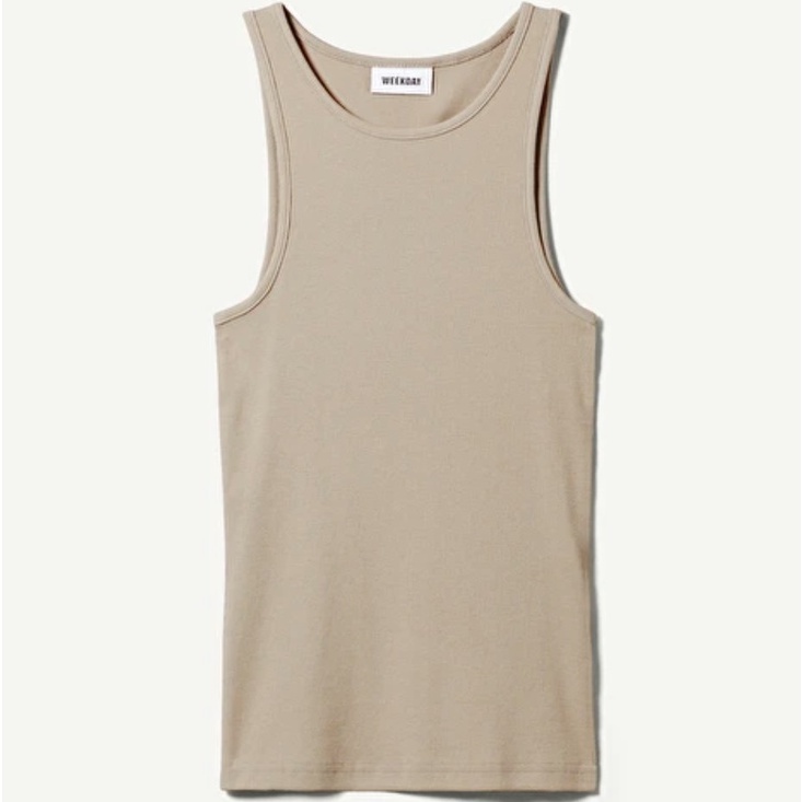 Weekday Stella Plain Ribbed Sleeveless Tank Top Original Overrun Part 1 ...