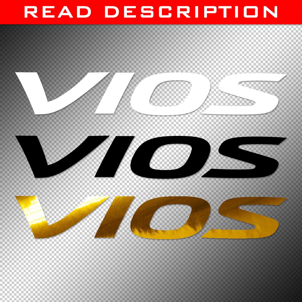 Sticker | (1X) Toyota VIOS | Weather Proof die-cut decal | 6 inches ...
