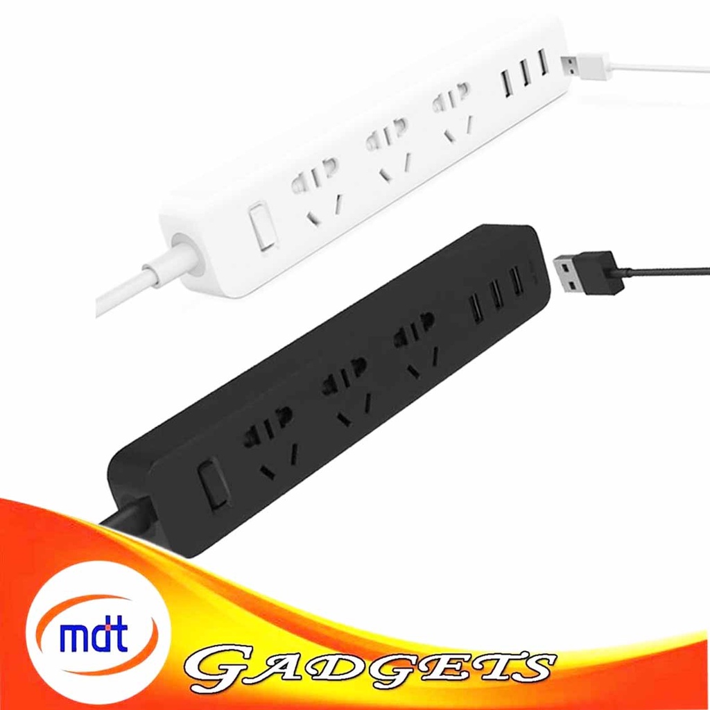 Power Strip 3 Sockets / 3 USB Ports Extension | Shopee Philippines