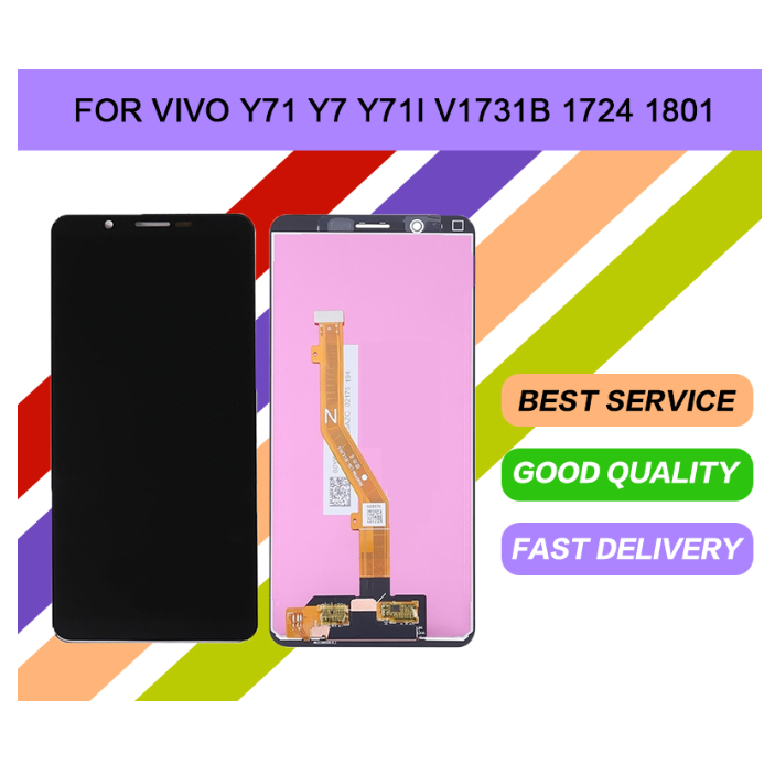 Original LCD For VIVO Y71 Y7 Y71i V1731B 1724 1801 LCD IPS Display ...
