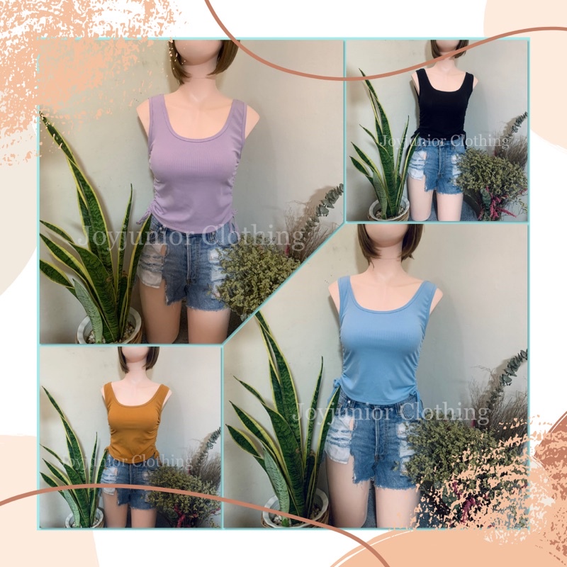 Sando Side String Top (Self-Tie) | Shopee Philippines