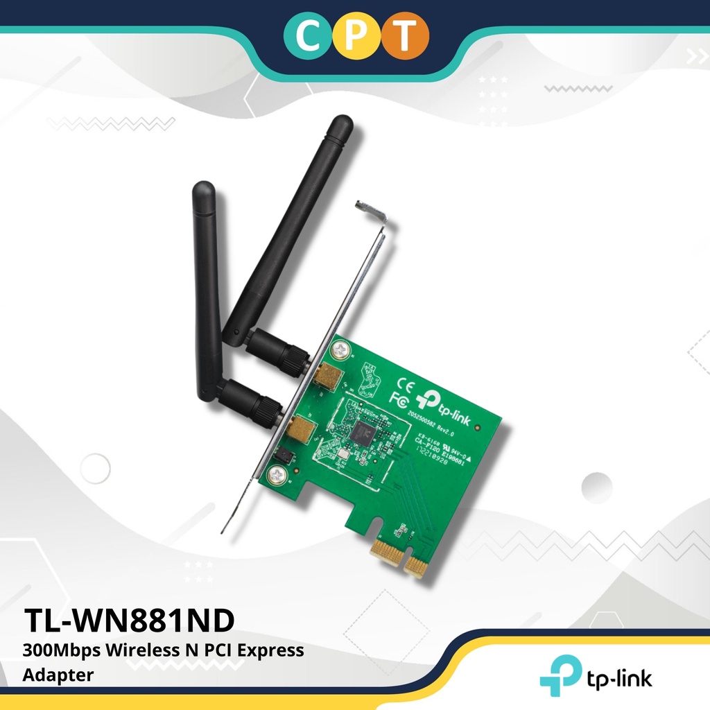 TP-Link TL-WN881ND 300Mbps Wireless N PCI Express Adapter | Shopee Philippines