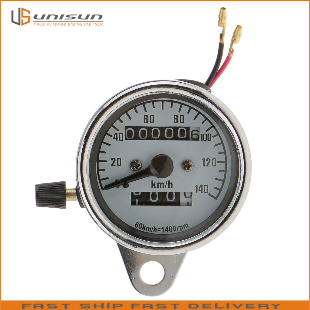 12V Universal Dual Meter Motorcycle Odometer Speedo Meter Speedometer ...