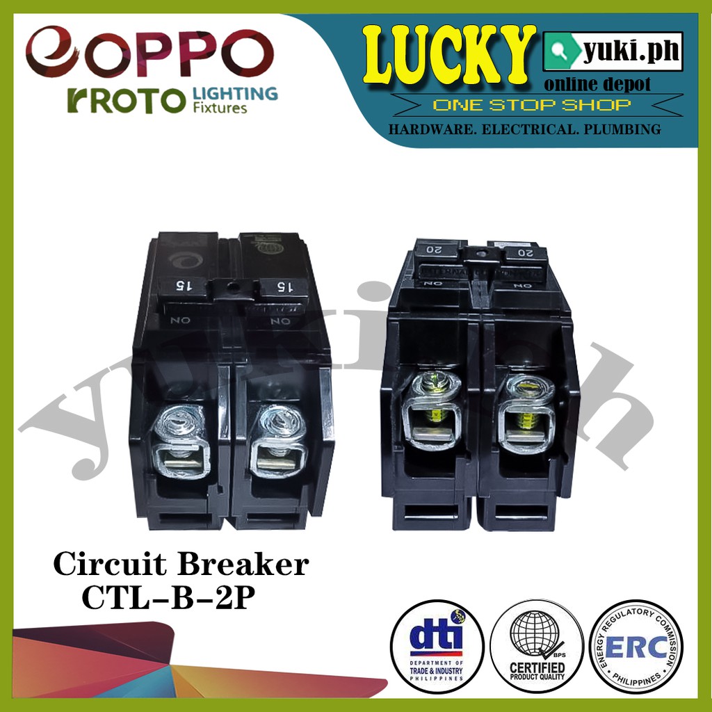 2 Pole Bolt-on Circuit Breaker 15A / 20A / 30A / 40A / 60A / 100A CTL-B ...