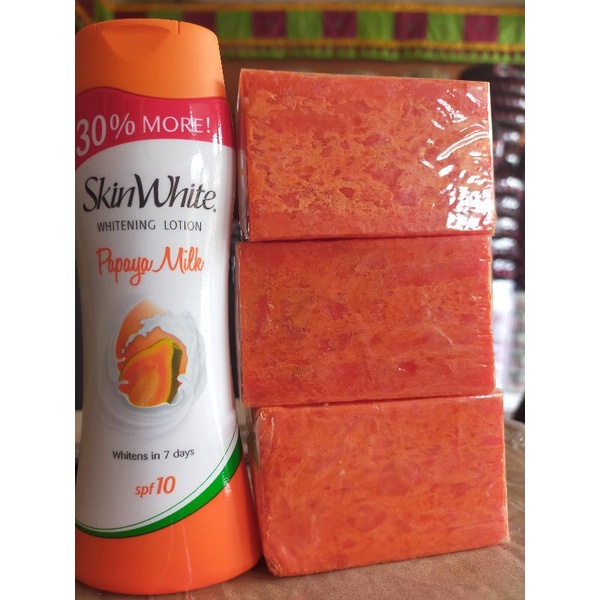 SKINWHITE WHITENING LOTION with free kojic acid soap 3 pcs | Shopee ...