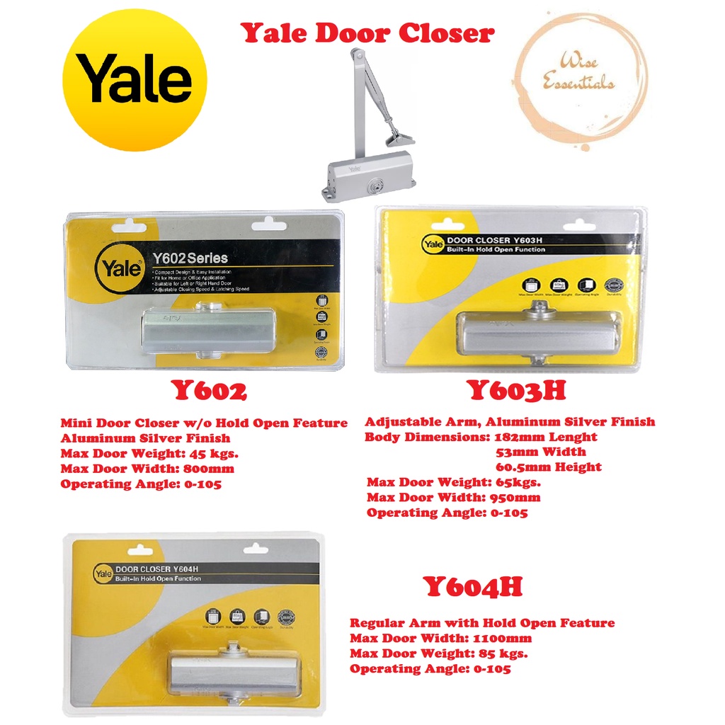 YALE Door Closer Y602 Y603 Y604 Series | Shopee Philippines