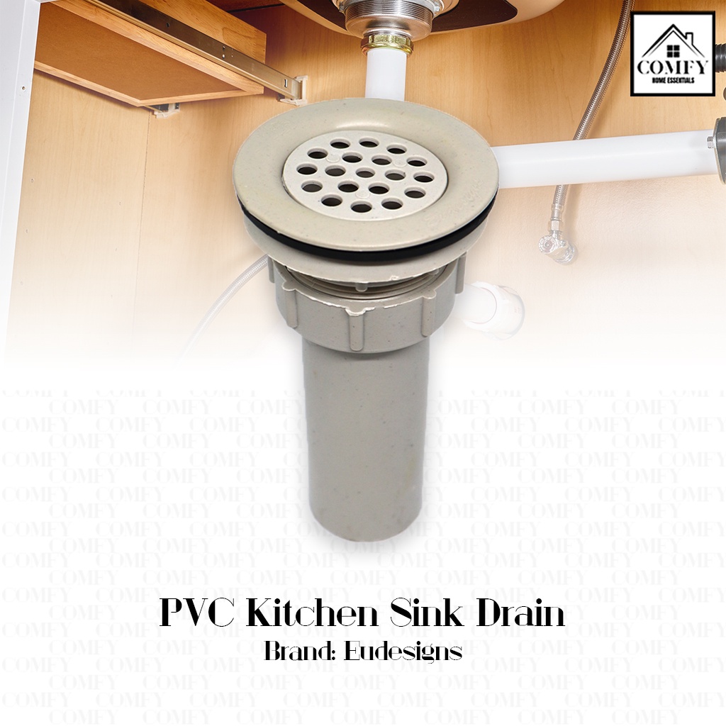 PVC Kitchen Sink Strainer Drainer Universal 2-1/2" Drain with Tube ...