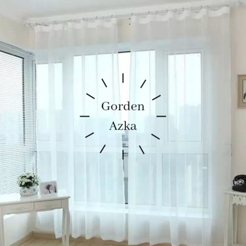 PUTIH Vitrase plain white curtains. Imported grade A voil material for ...