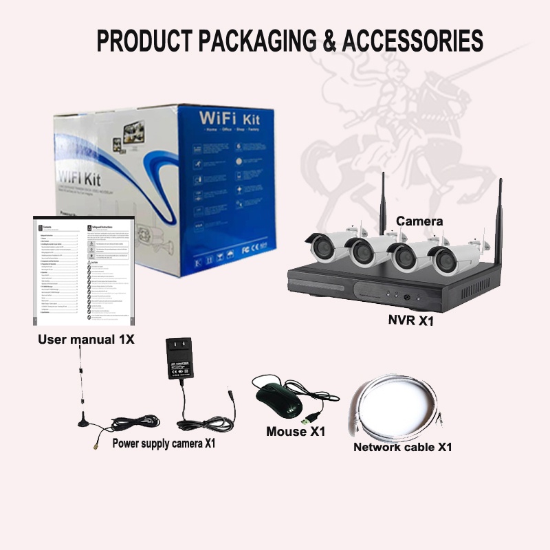 CCTV 4 Channel Full HD 1080p Wifi Kit Package | Shopee Philippines