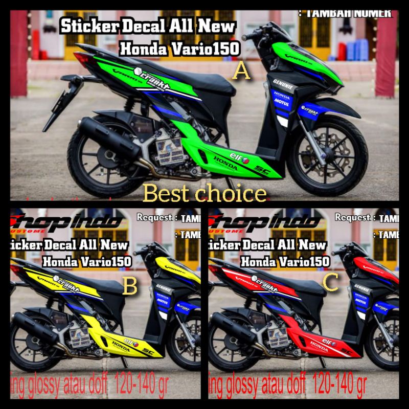 Honda Vario stickers real picture variations of best choice | Shopee ...