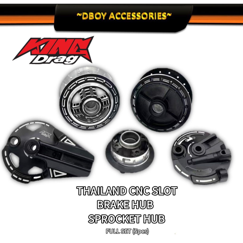 BRAKE HUB&SPROCKET HUB&BUYUNG KING DRAG CNC SLOT EX5 DREAM/W100/EX5 FI ...