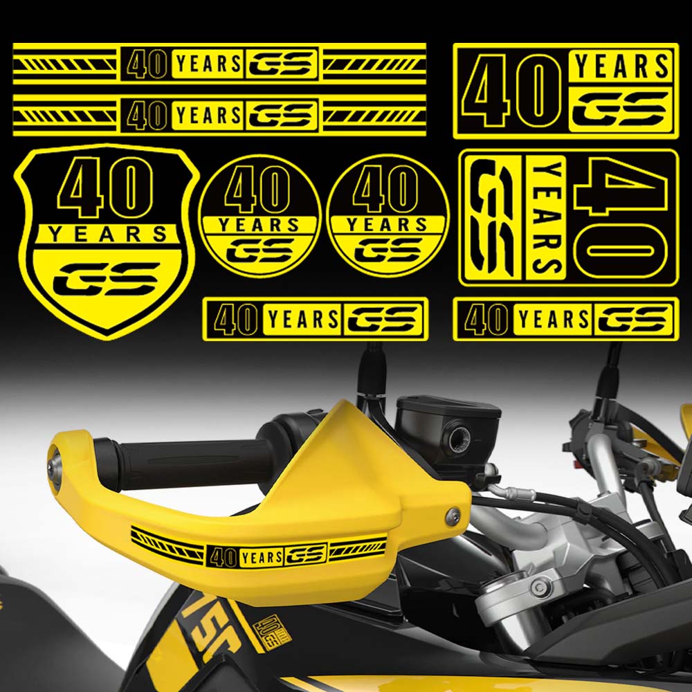Motorcycle Hand Guard Sticker 40 Years GS Faring Shock Accessori Decal ...