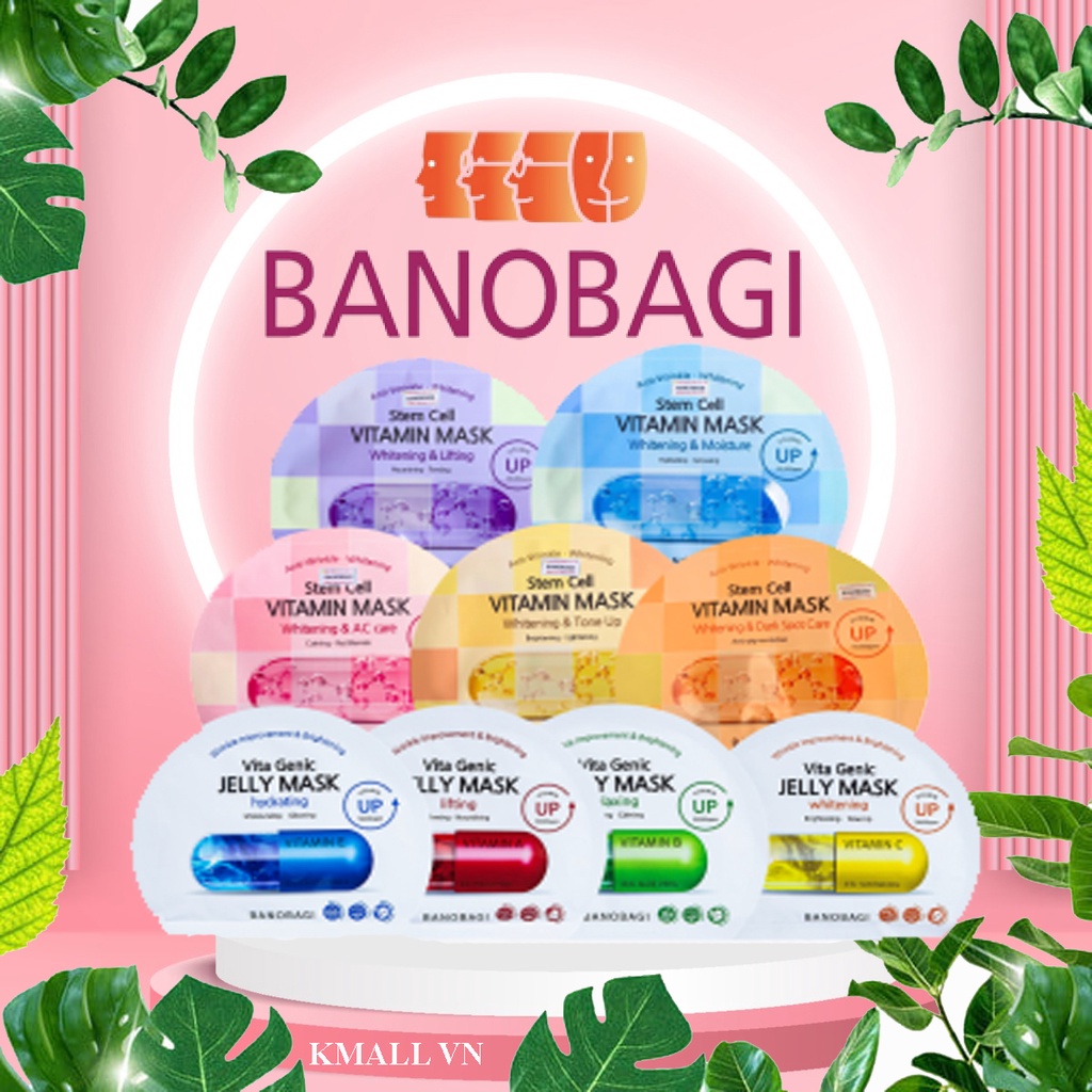 Banobagi Stem Cell Vitamin Mask (New model - box of 10 pieces) | Shopee ...