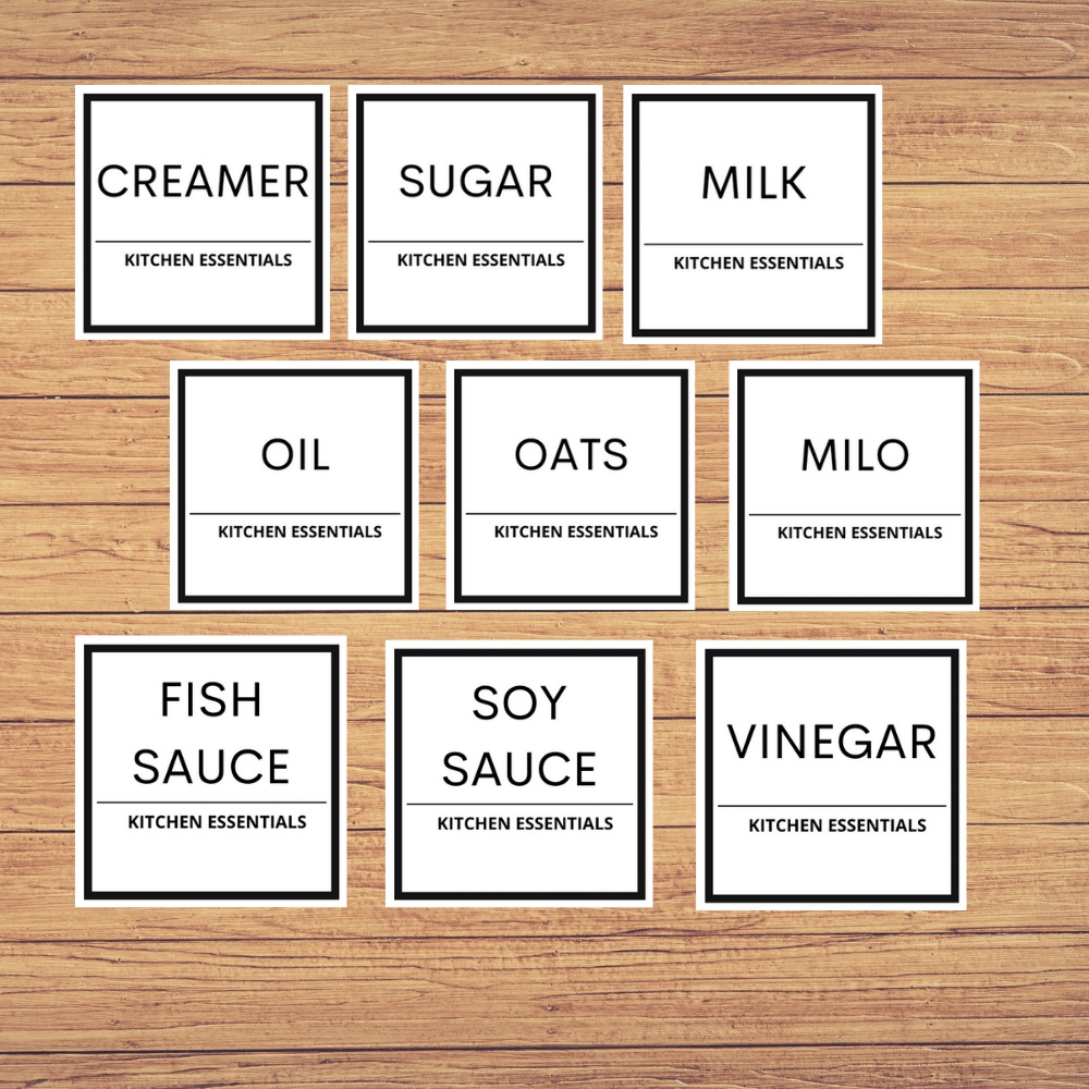 Minimalist Pantry Labels Kitchen Labels Jar Bottle Sticker Waterproof ...