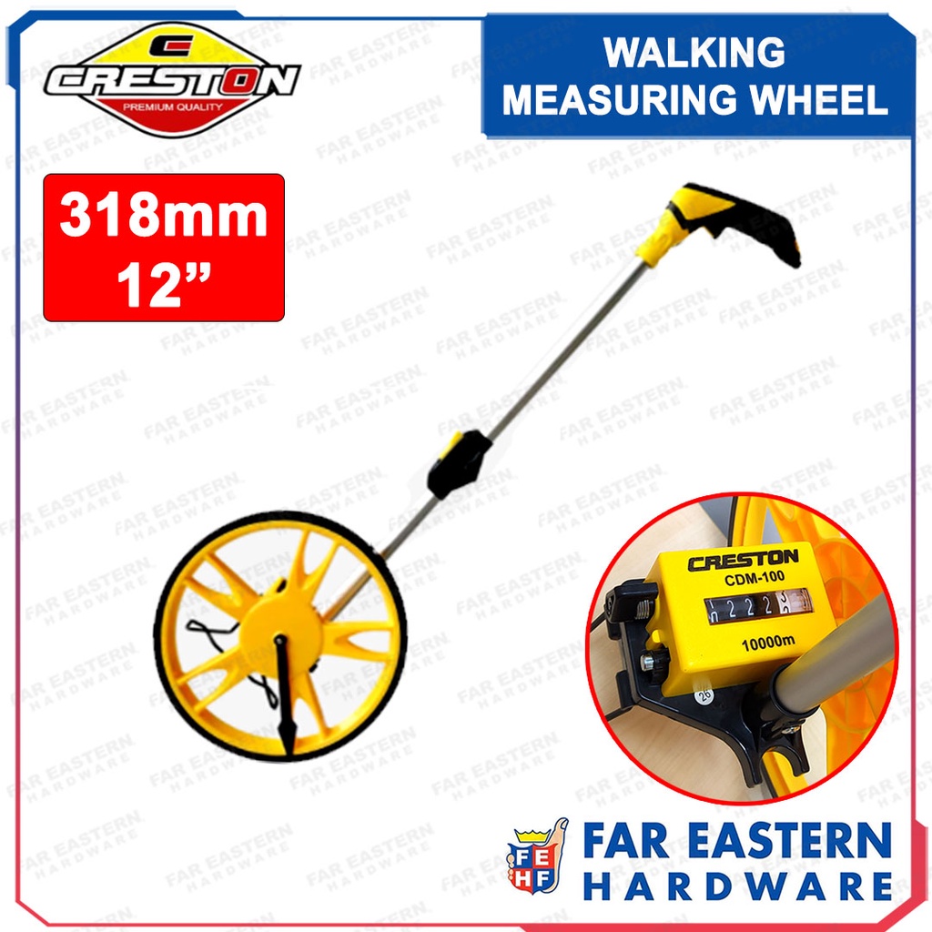 CRESTON Walking Measuring Wheel 318mm CDM-100 CRHT | Shopee Philippines
