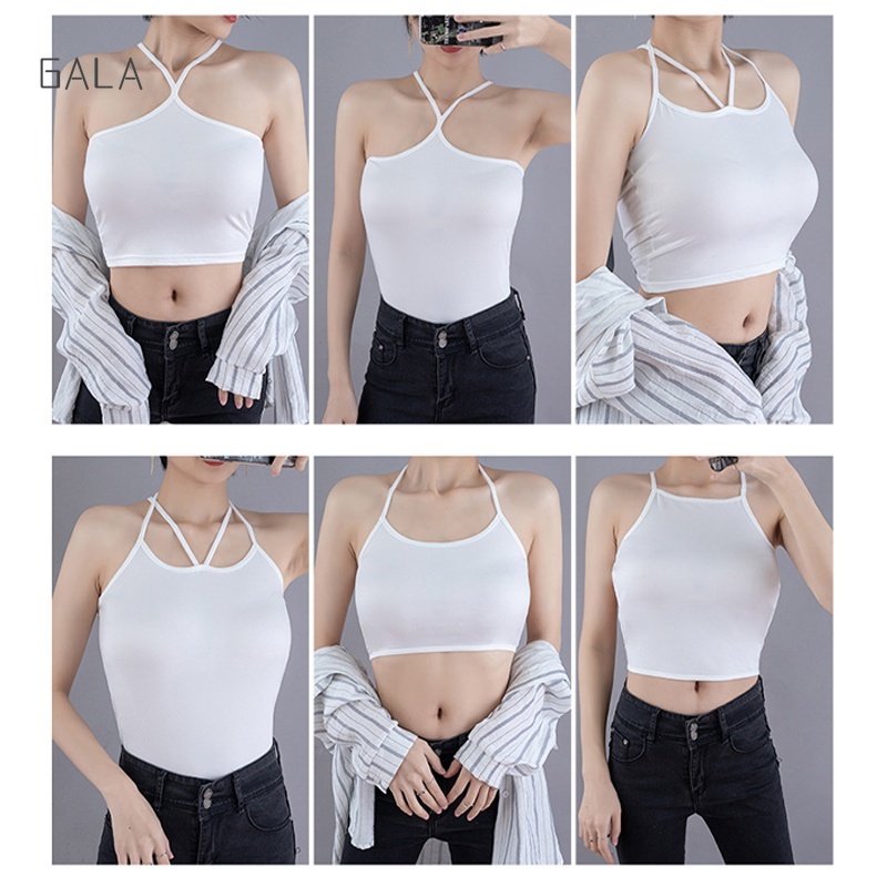 Small Camisole Women Slim Fit Versatile Navel Bra One-piece Sleeveless ...